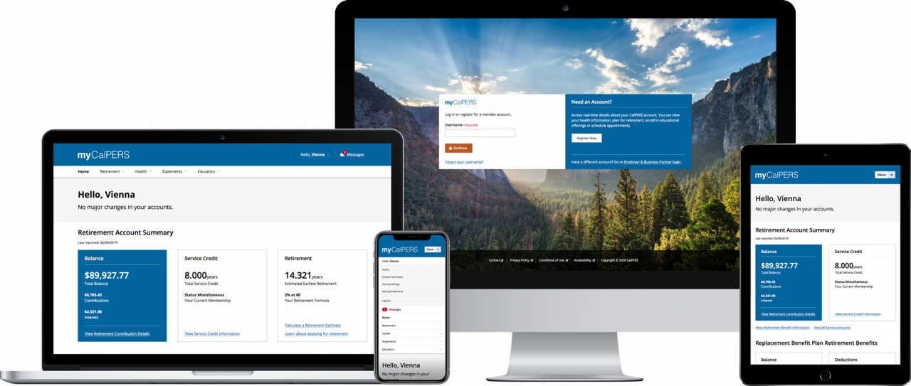 CalPERS Member Self Service Responsive Design - SymSoft Solutions